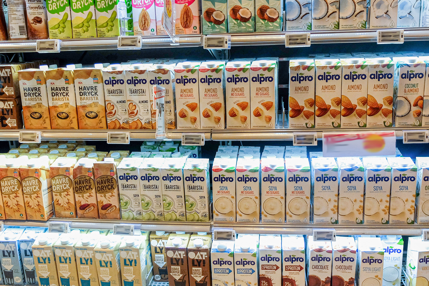 Koemelk en plantaardige melk bijna gelijk in prijs bij Aldi en Lidl ...